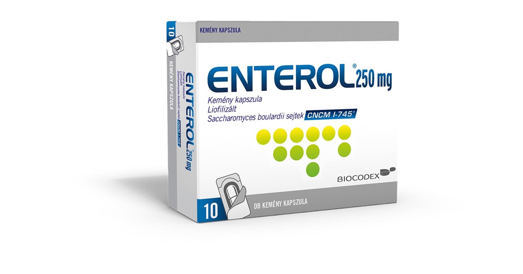 Enterol 250 mg kemény kapszula (10x bliszter) - Hasmenés