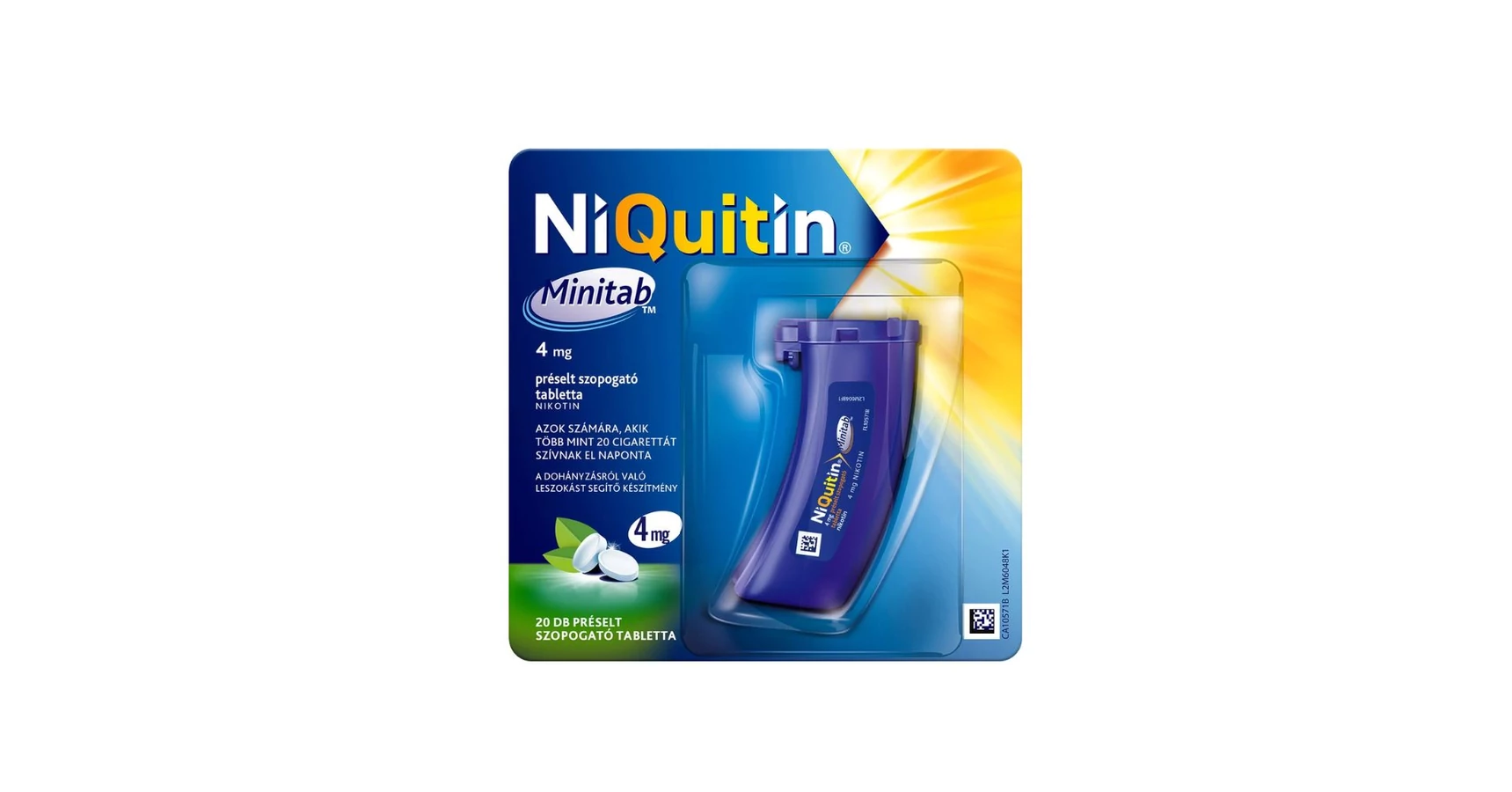NiQuitin Minitab 4 mg préselt szopogató tabletta (1x20) - Dohányzásról ...