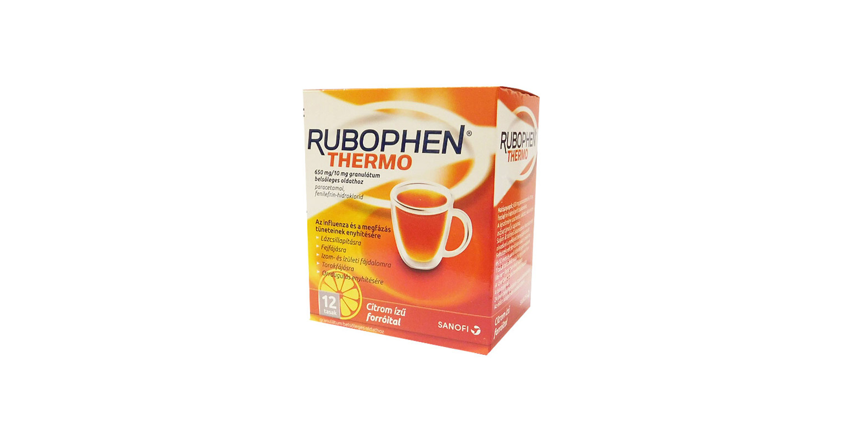 Rubophen Thermo 650mg/10mg granulátum bels.oldath. (12x tasakban ...