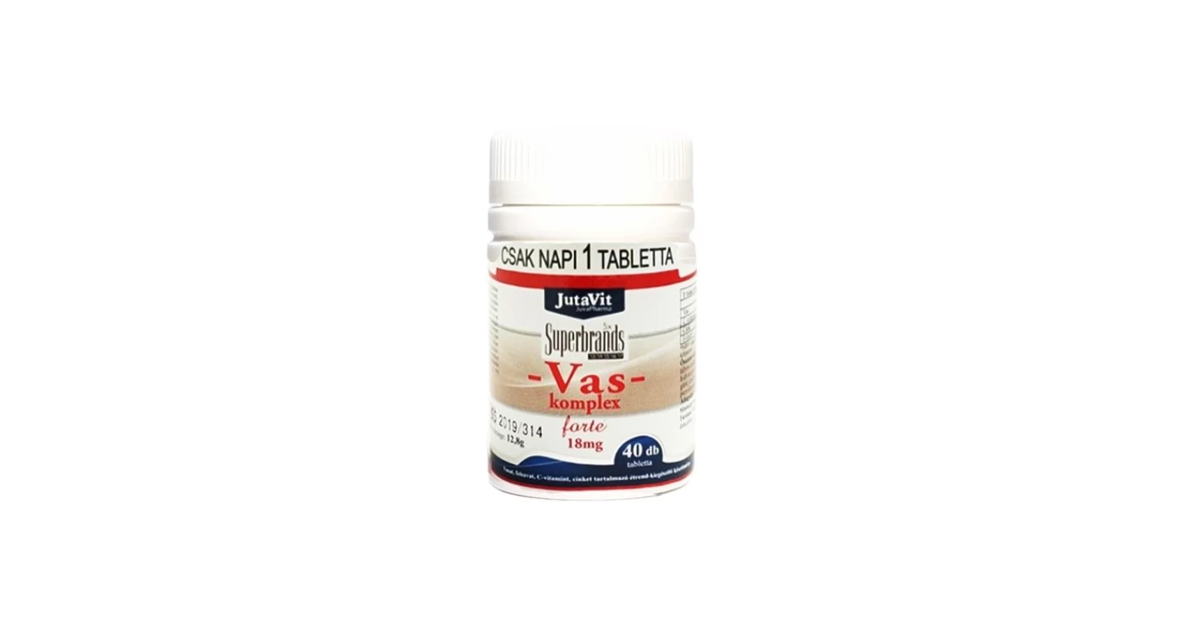 JutaVit Vas komplex 18mg forte tabletta (40x) - Vas JutaVit Vas komplex 18mg forte tabletta (40x) - Vas
