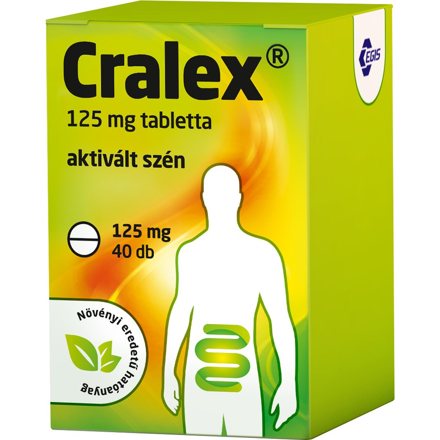 Cralex 125 mg tabletta (Carbo activatus EGIS) (40x) - Hasmenés