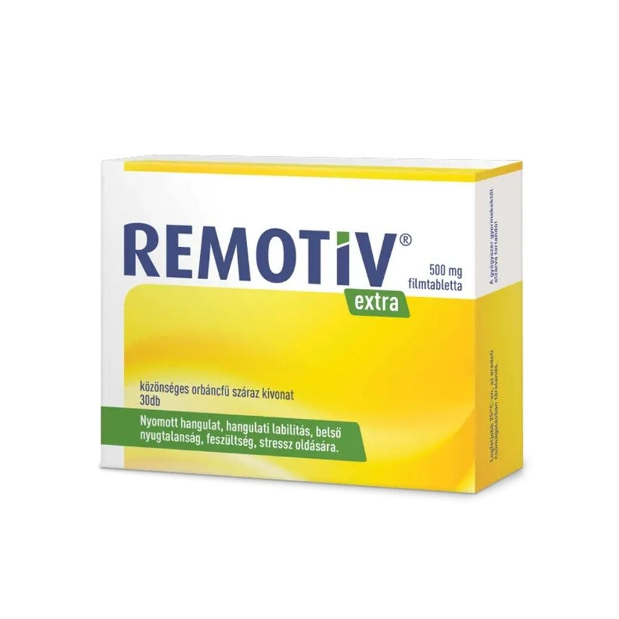 Remotiv extra 500 mg filmtabletta (30x) - Nyugtatók, altatók, memória ...